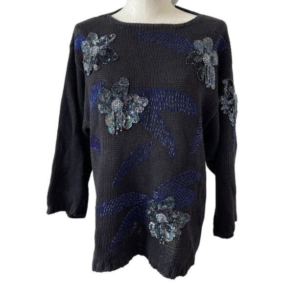 Bonnie Boerer | Sweaters | Bonnie Boerer Sweater Loose Knit Black ...